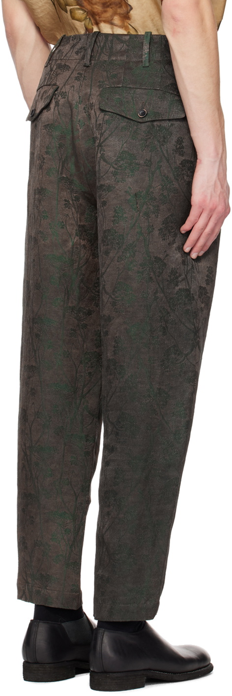 UMA WANG Green & Brown Patrick Trousers