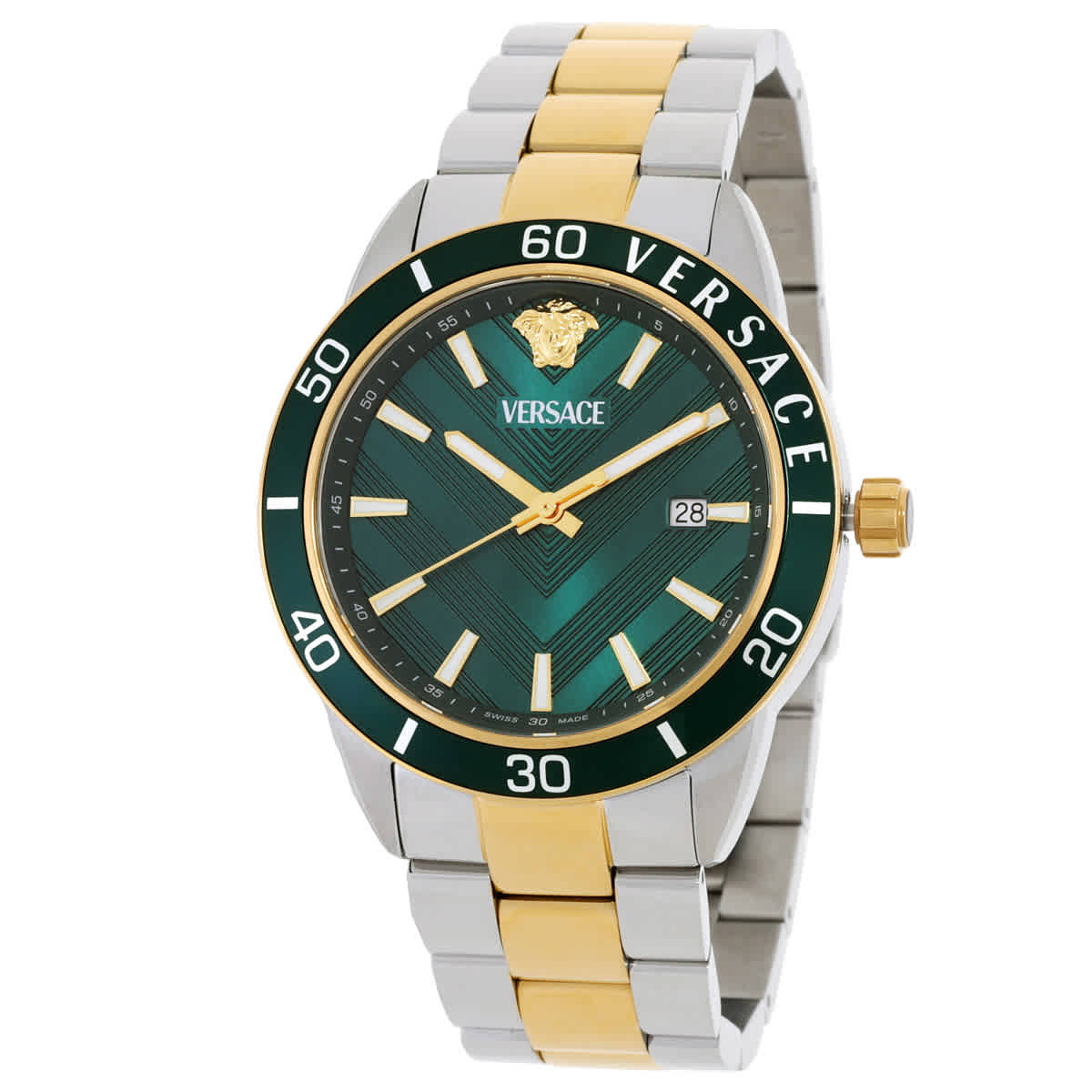 Versace Greca Urban Quartz Green Dial Mens Watch VEYCA0524 Versace