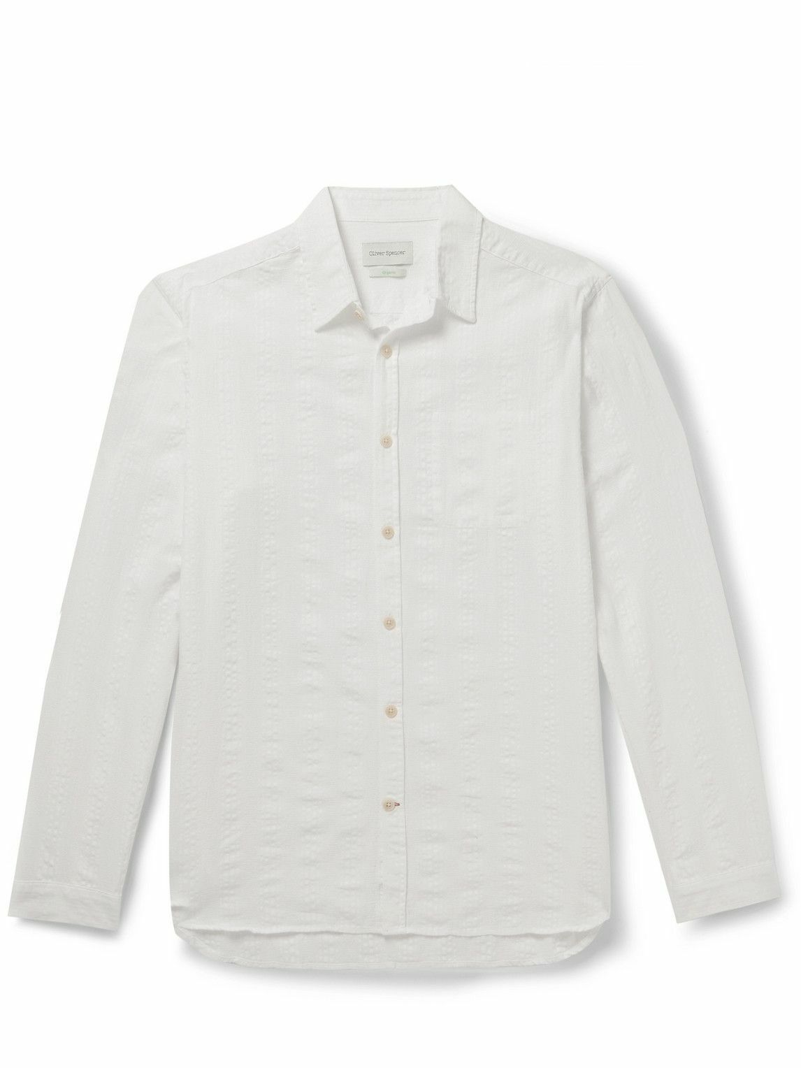 Oliver Spencer - New York Striped Organic Cotton Shirt - White Oliver ...