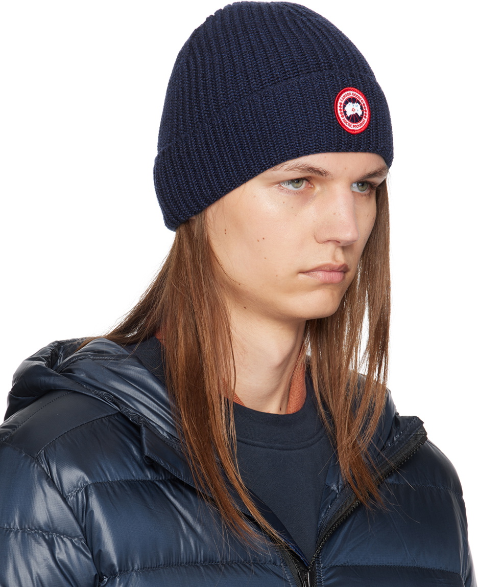 Canada Goose Navy Rib Beanie Canada Goose