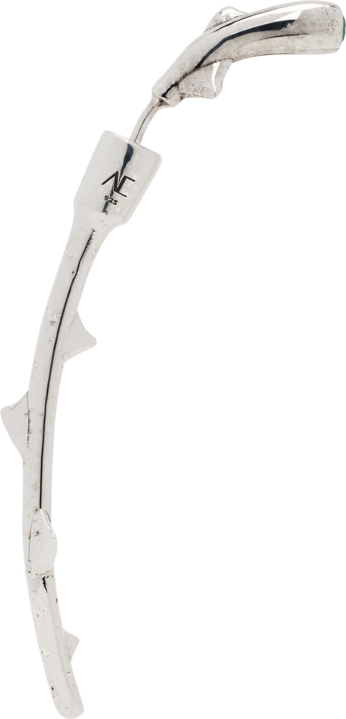 Alan Crocetti Silver Stem of Thorns Single Earring Alan Crocetti