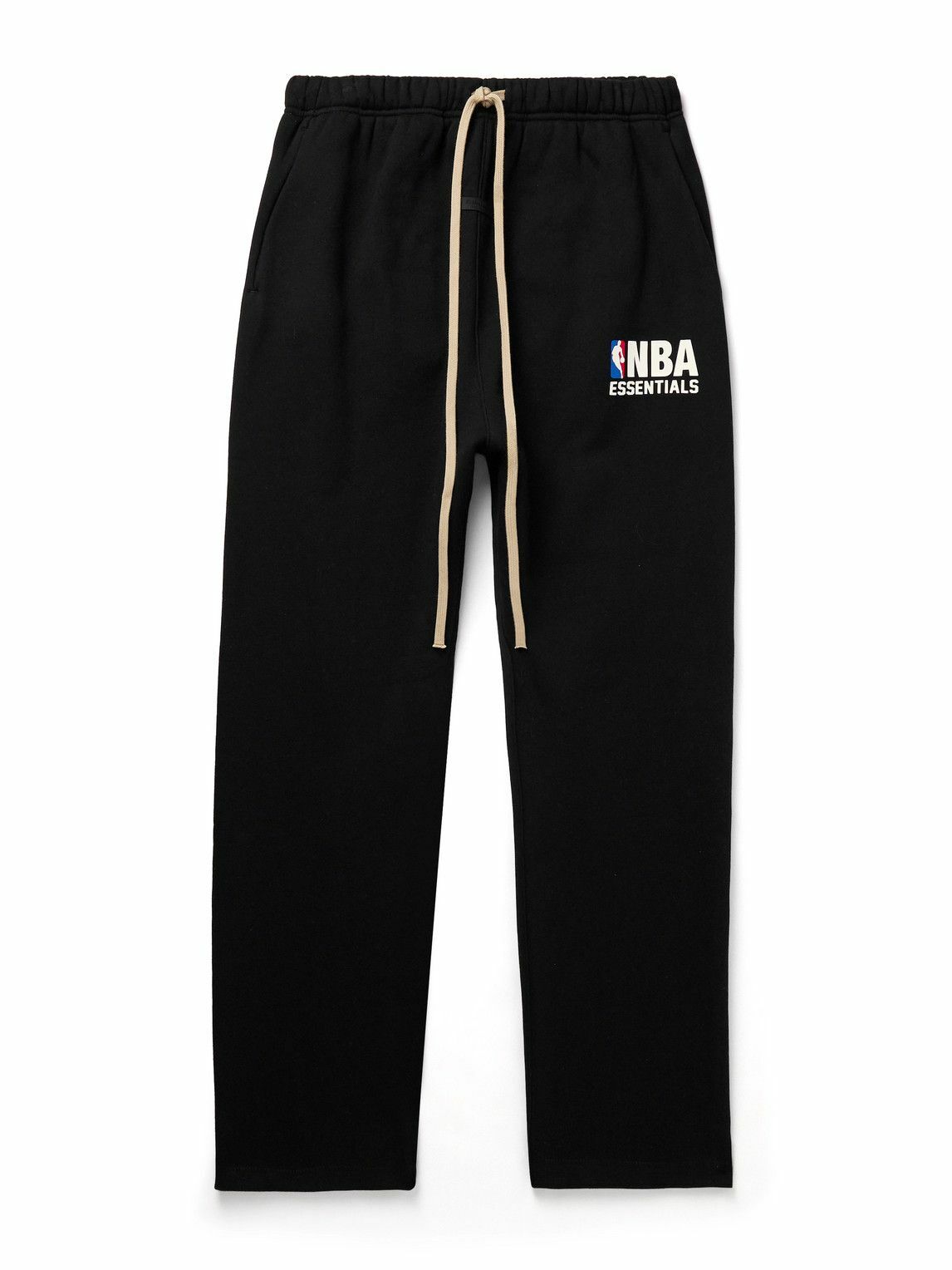 FEAR OF GOD ESSENTIALS - NBA Straight-Leg Appliquéd Cotton-Blend Jersey ...