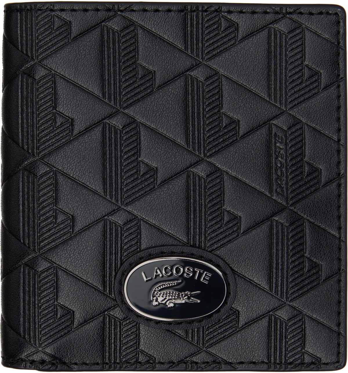 Lacoste Black Nomogramme Compact Wallet Lacoste