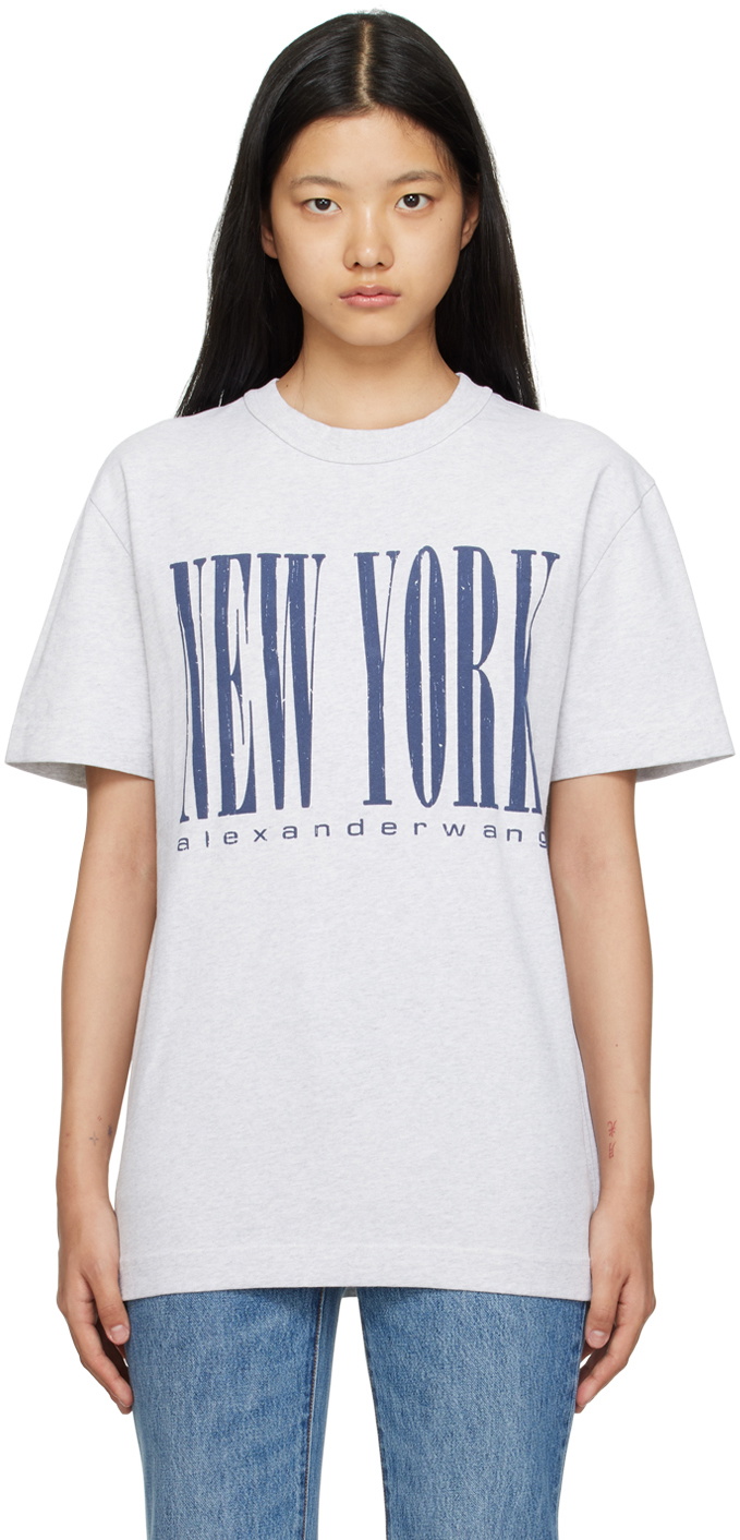 Alexander Wang Gray NY Puff T-Shirt Alexander Wang