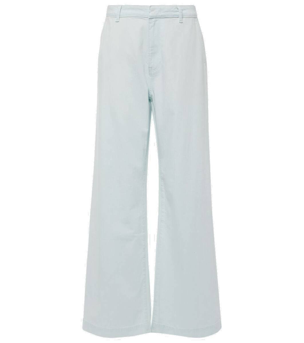 Vince High-rise cotton twill wide-leg pants Vince