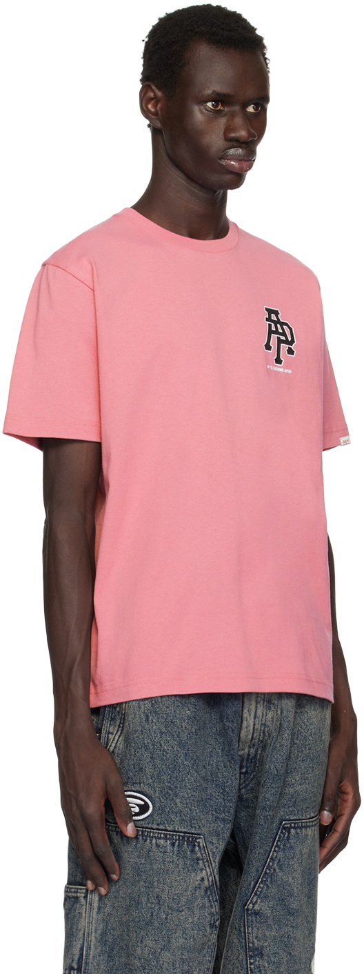 AAPE by A Bathing Ape Pink Logo Short Sleeve T-shirt AAPE by A Bathing Ape