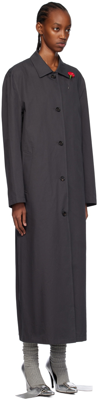 Pushbutton Gray Carnation Coat Pushbutton