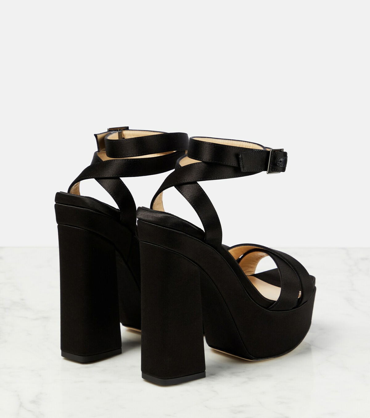 Jimmy Choo - Gaia satin platform sandals Jimmy Choo