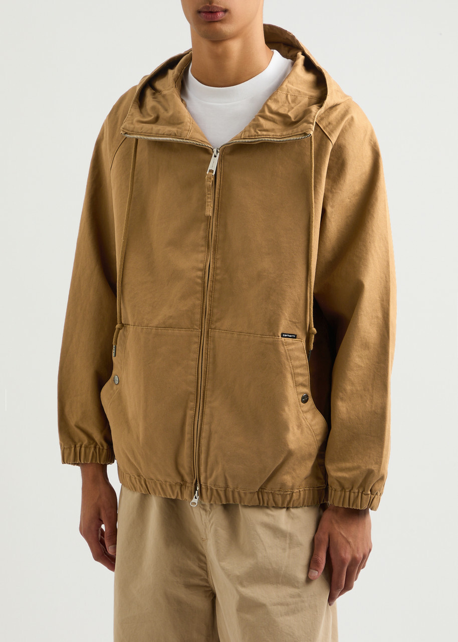 Carhartt Wip Madock Hooded Cotton-canvas Jacket Brown Carhartt WIP