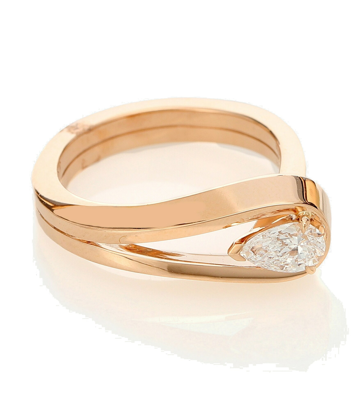 Repossi - Serti Inversé 18kt rose gold ring with diamond Repossi