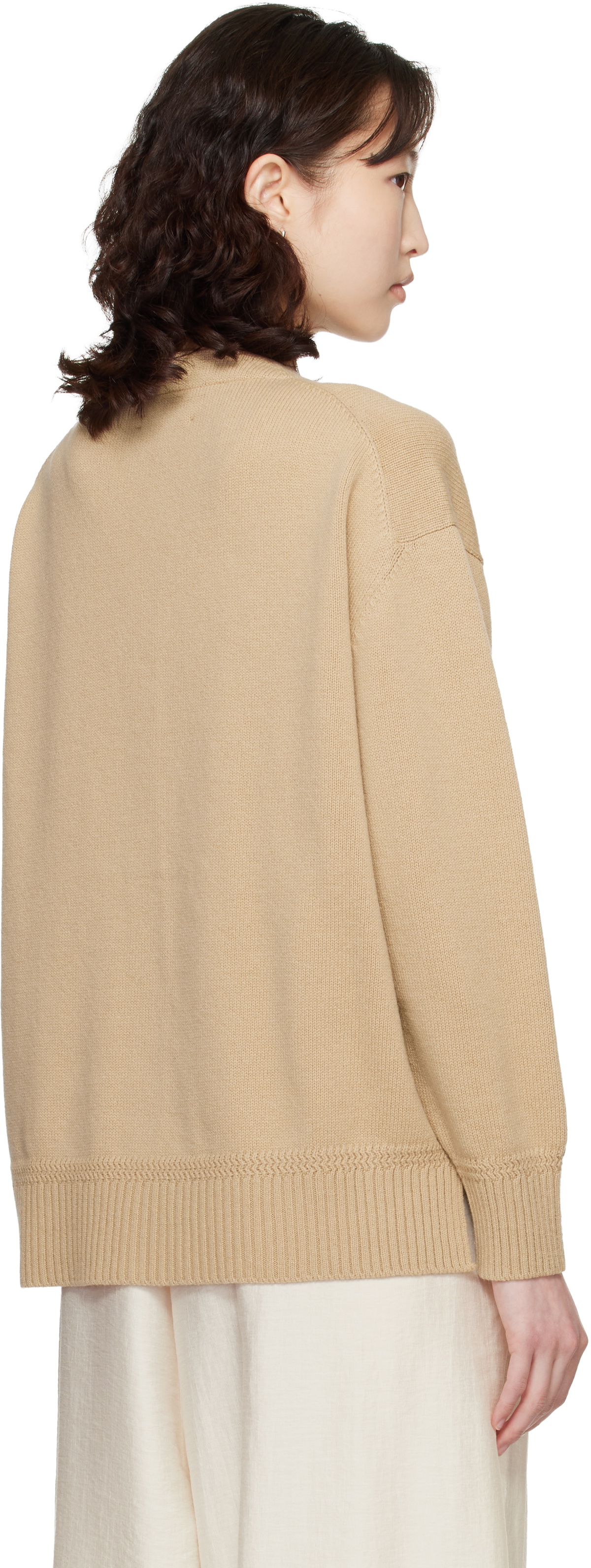 Cordera Beige Merino Wool Cardigan CORDERA