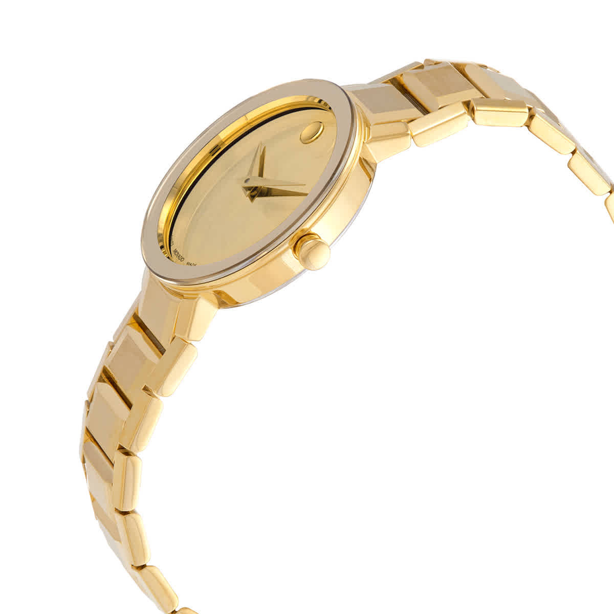 Movado Sapphire Quartz Yellow Mirror Dial Ladies Watch 0607549 Movado