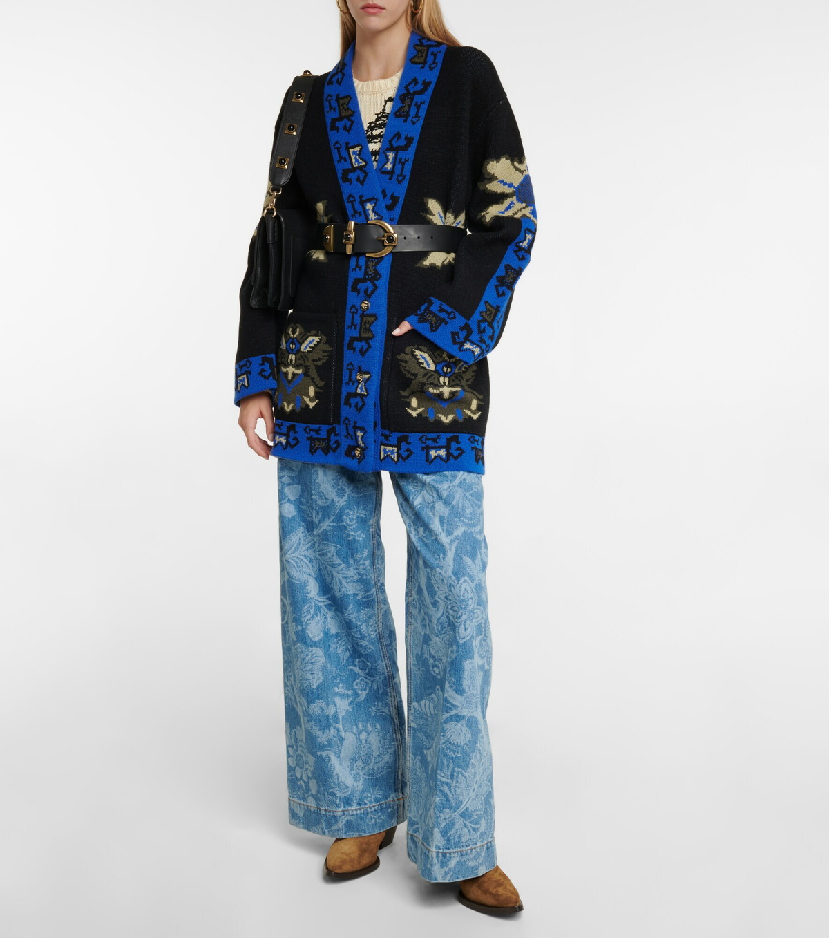 Etro - Wool jacquard cardigan Etro