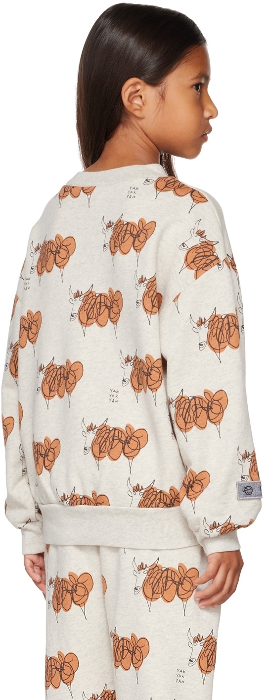 Wynken Kids Beige Yak Yak Yak Sweatshirt Wynken