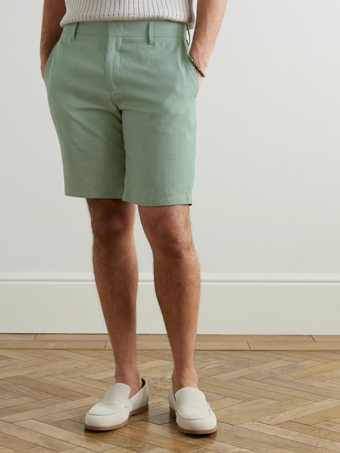 Paul Smith - Straight-Leg Linen Bermuda Shorts - Green Paul Smith