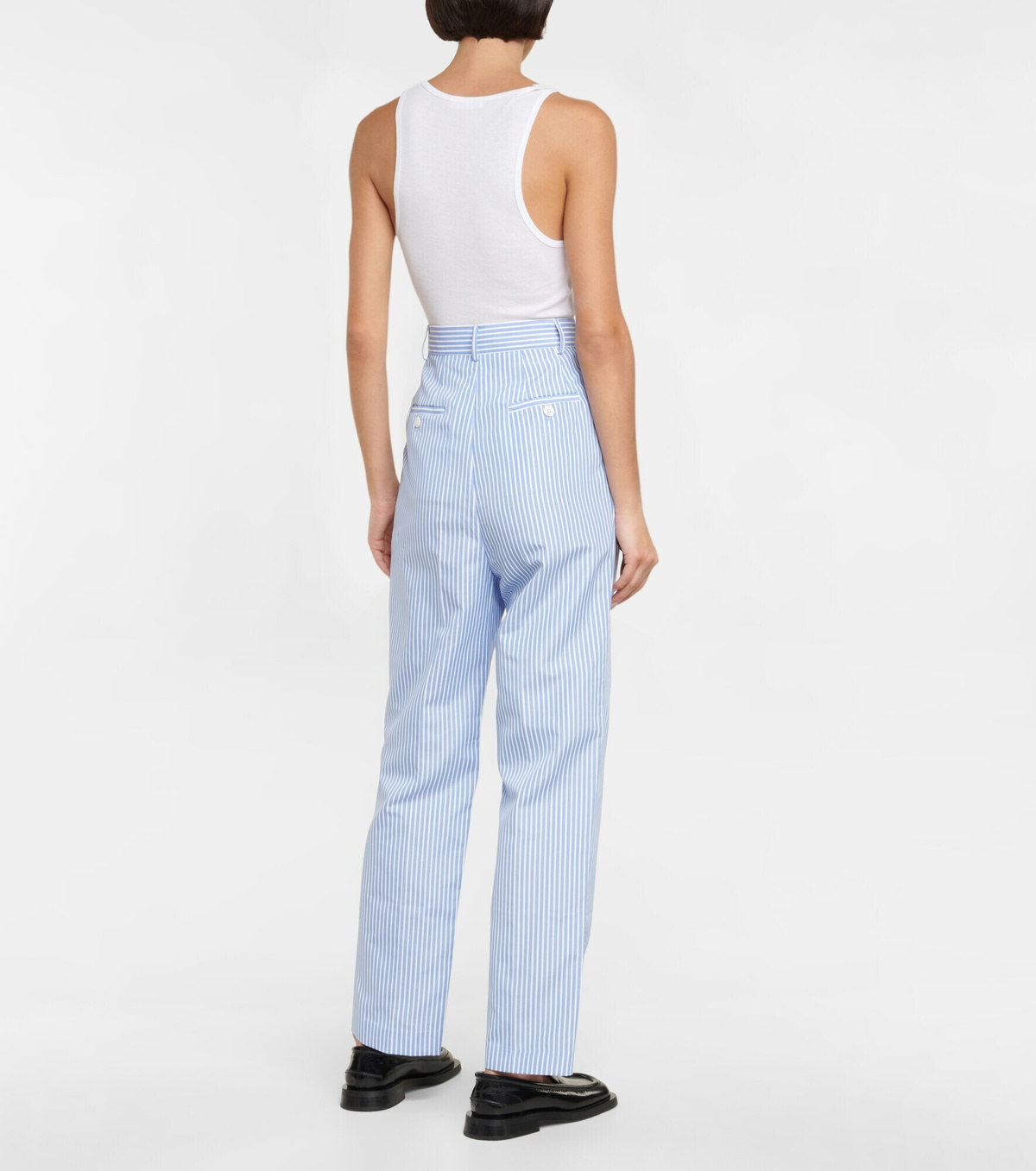 The Frankie Shop - Bea pinstriped high-rise cotton suit pants The ...