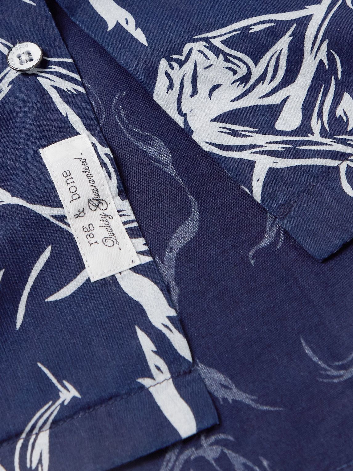 Rag & Bone - Avery Convertible-Collar Printed Cotton Shirt - Blue Rag ...