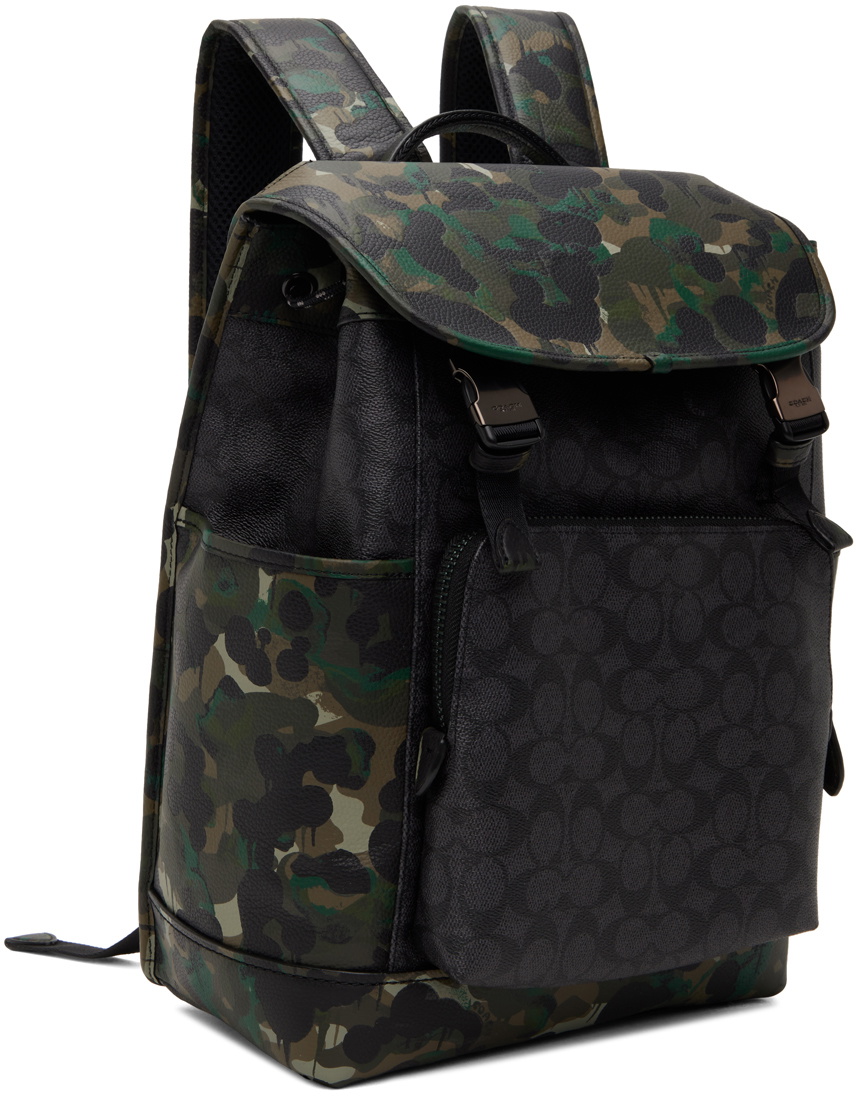 Coach 1941 Gray & Green League Backpack Coach 1941