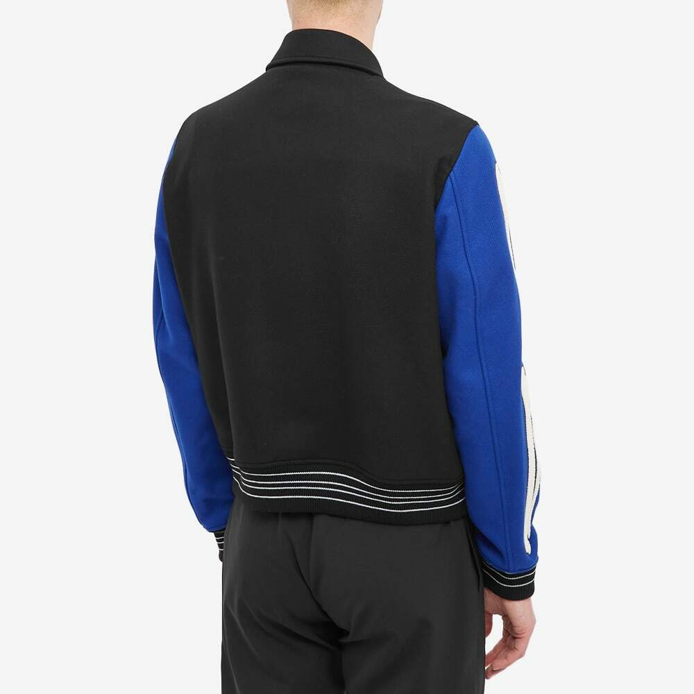 AMIRI Men's Bones Varsity Jacket in Black/Blue Amiri