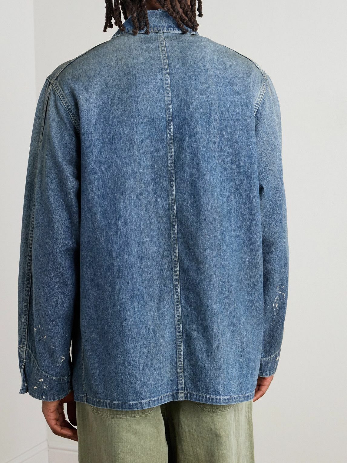 Visvim - Paint-Splattered Denim Jacket - Blue Visvim