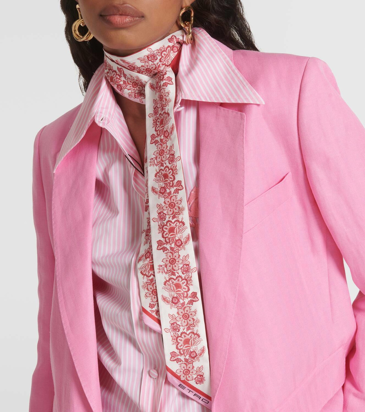 Etro Fringed silk scarf Etro