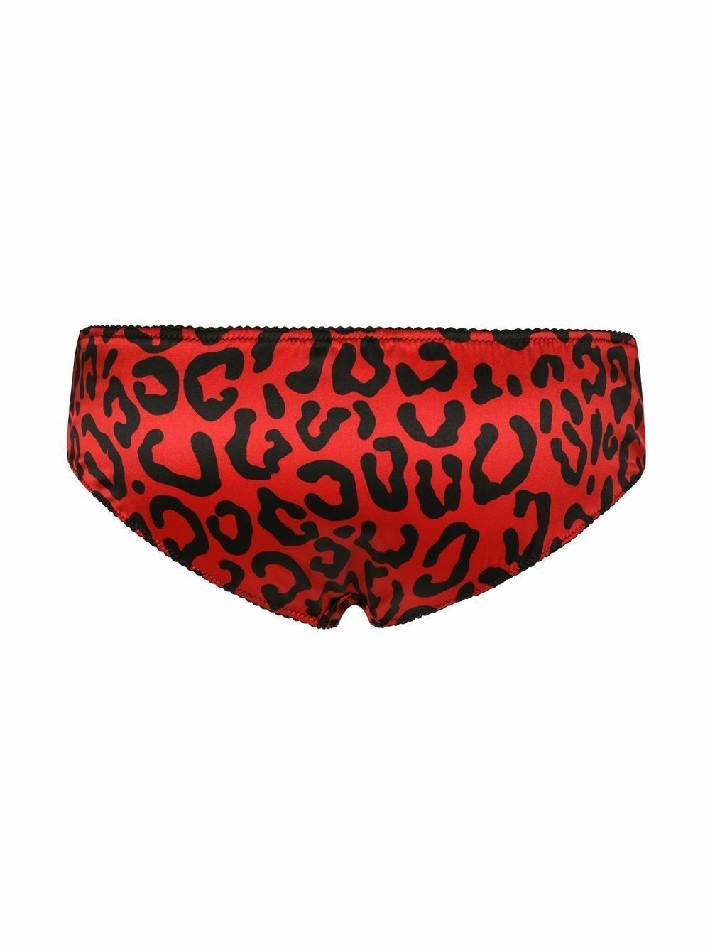 Dolce & Gabbana Red Leopard Print Silk Briefs Dolce & Gabbana