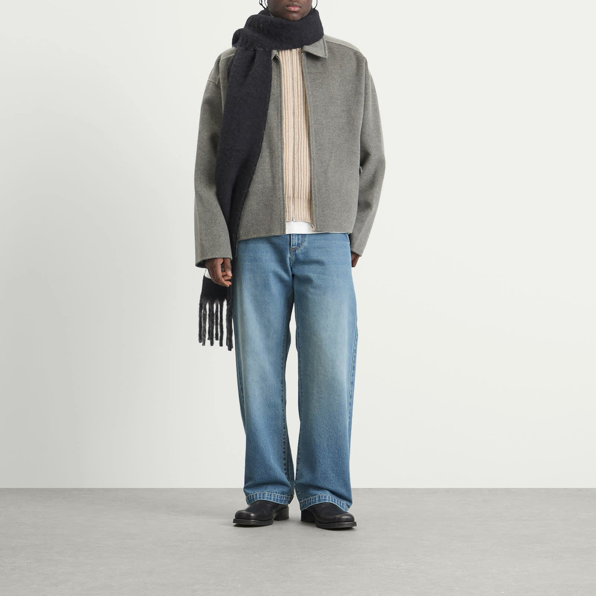 Acne Studios Men's Wool Cashmere Jacket in Vintage Grey Melange Acne ...