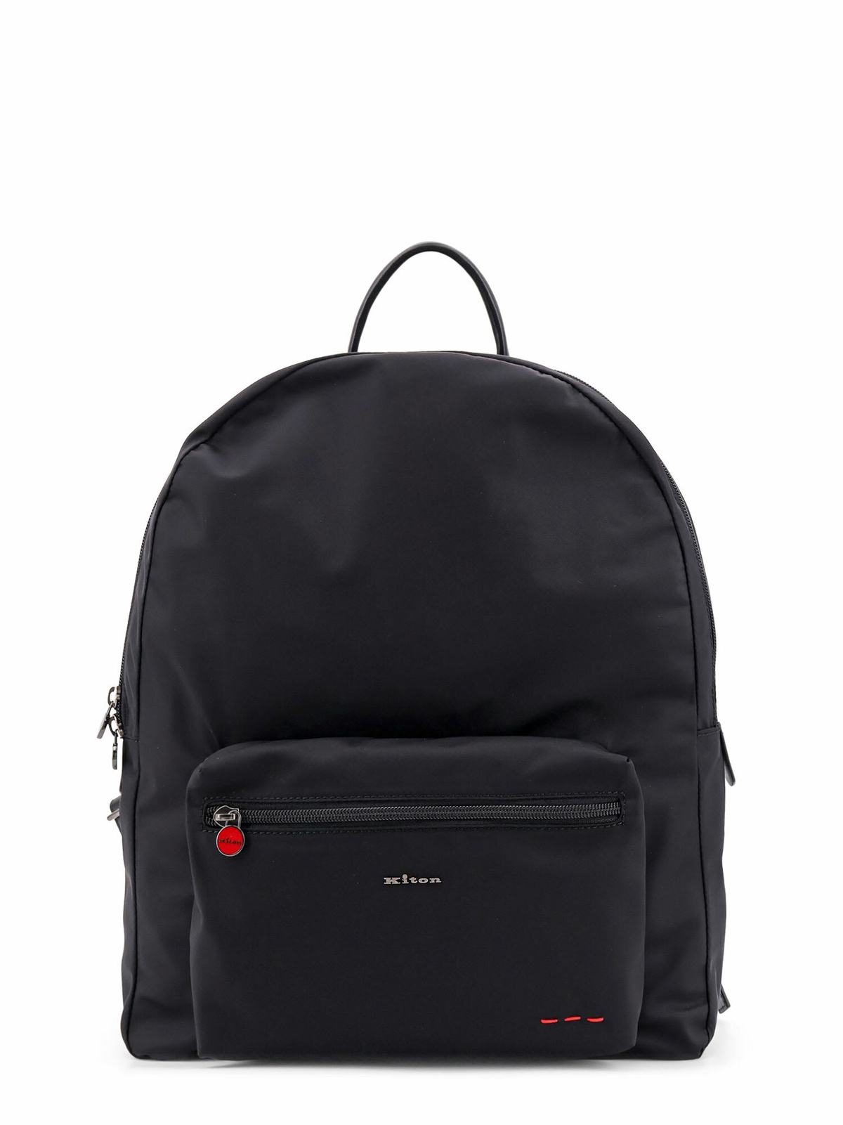 Kiton Nylon Backpack With Metal Logo On The Bottom Kiton