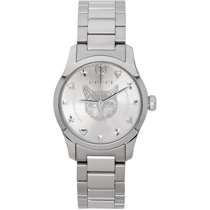 Gucci Silver G-Timeless Feline Watch Gucci