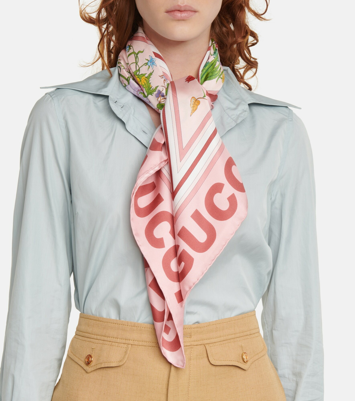 Gucci - Printed silk scarf Gucci