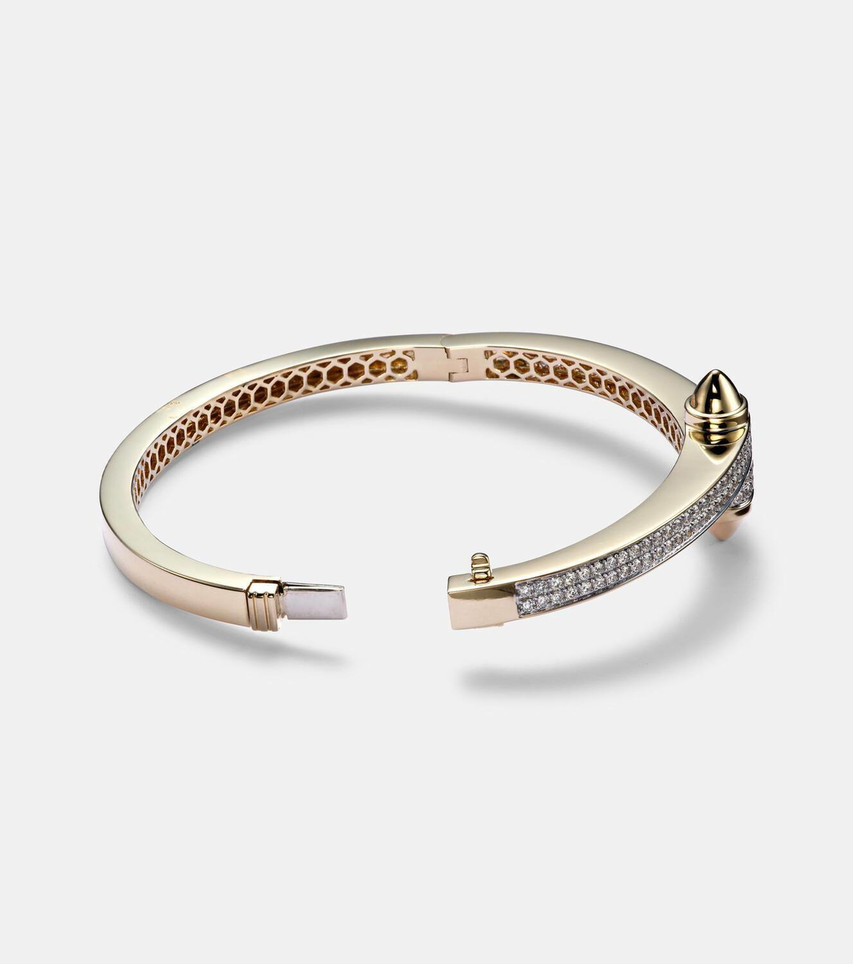 Rainbow K Storm 14kt gold bangle with diamonds Rainbow K