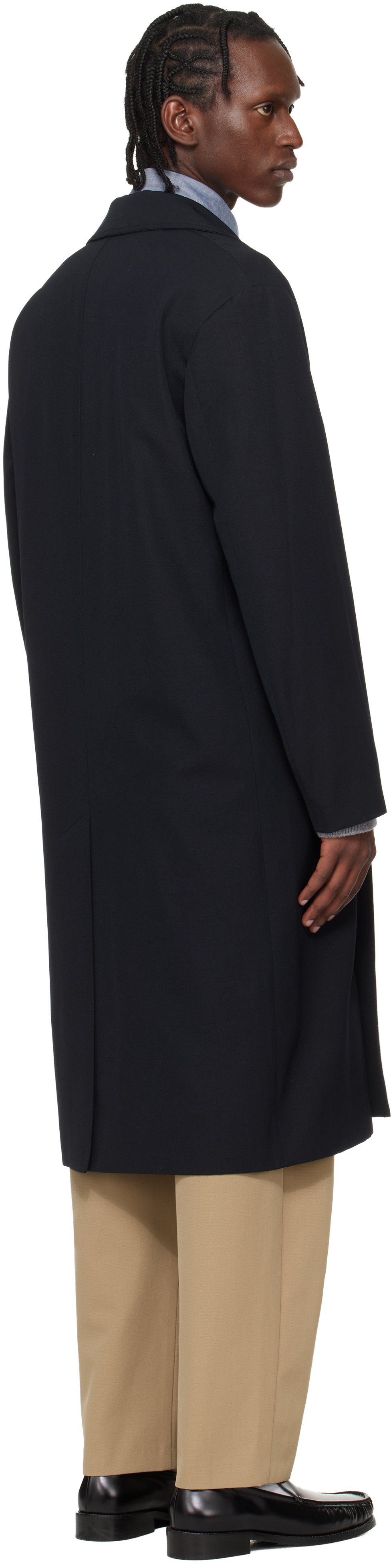 A.P.C. Navy Croisé Coat A.P.C.