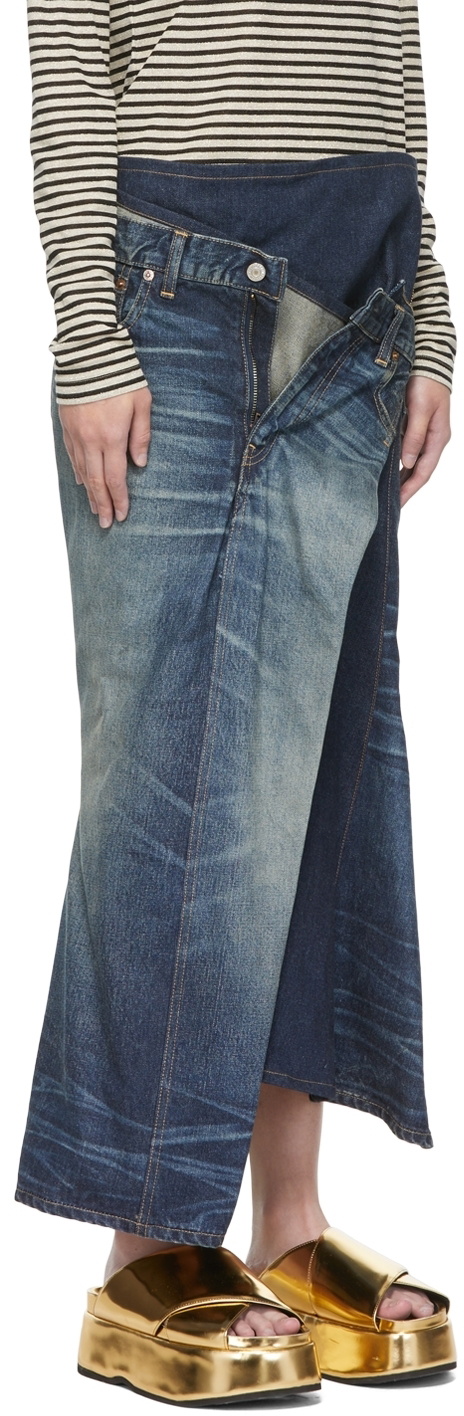 Junya Watanabe Blue Levi's Edition Denim Maxi Skirt Junya Watanabe