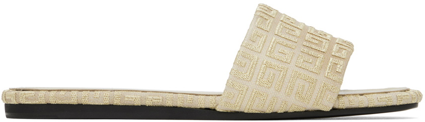 Givenchy Beige & Gold 4G Sandals Givenchy