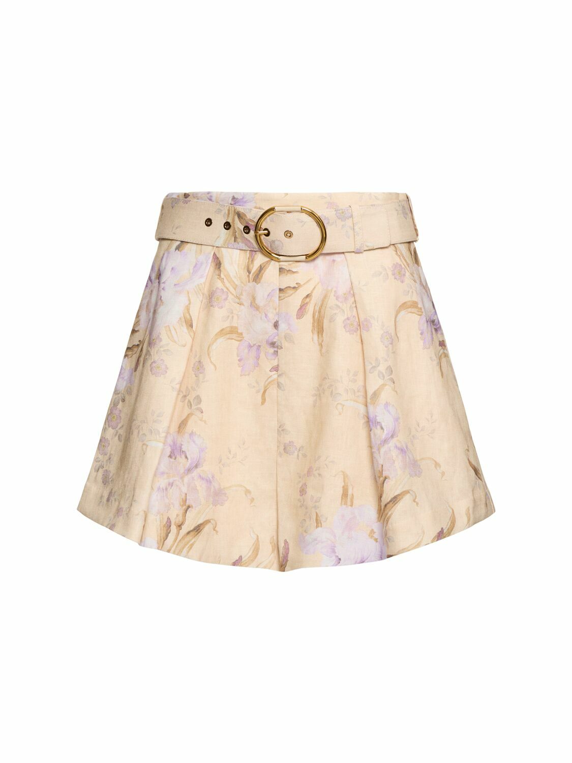 ZIMMERMANN Eden Pleated Linen Shorts Zimmermann