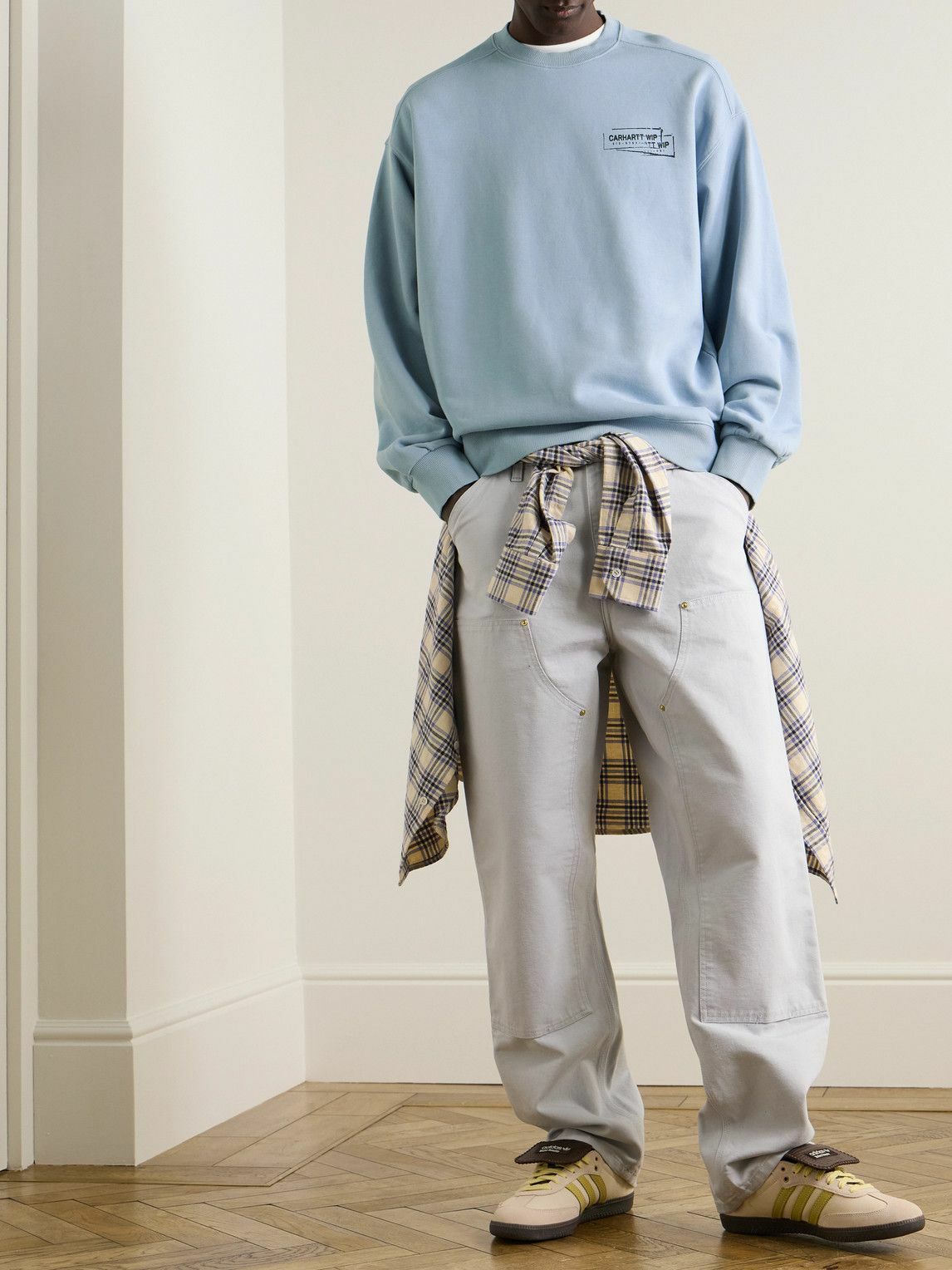 Carhartt WIP - Stamp Garment-Dyed Printed Cotton-Jersey Sweatshirt ...