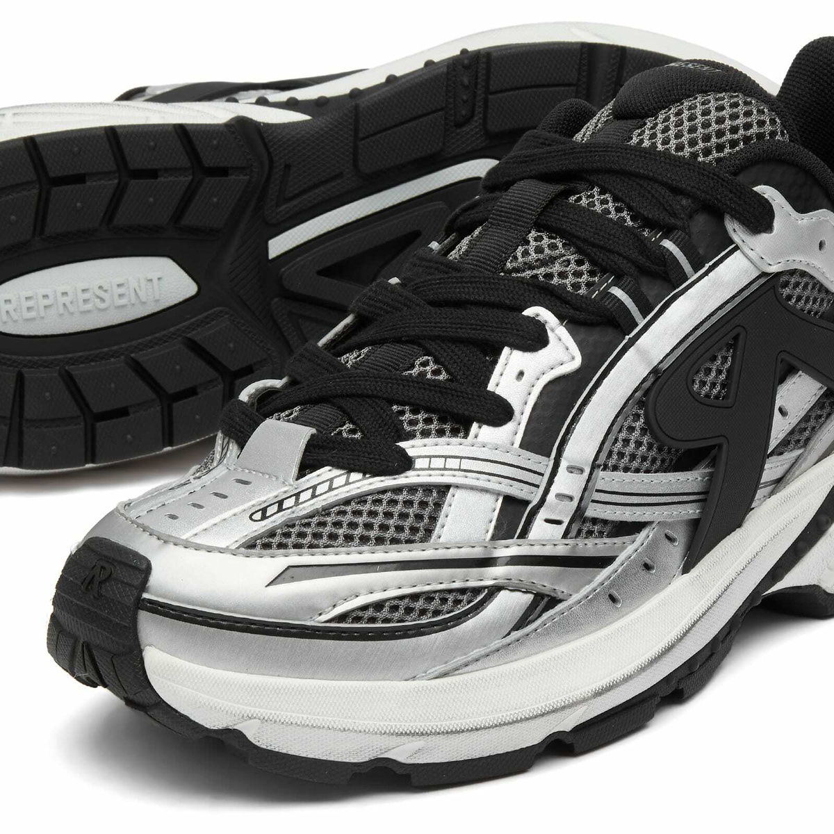 Represent Men's Storm Runner in Silver Black Represent