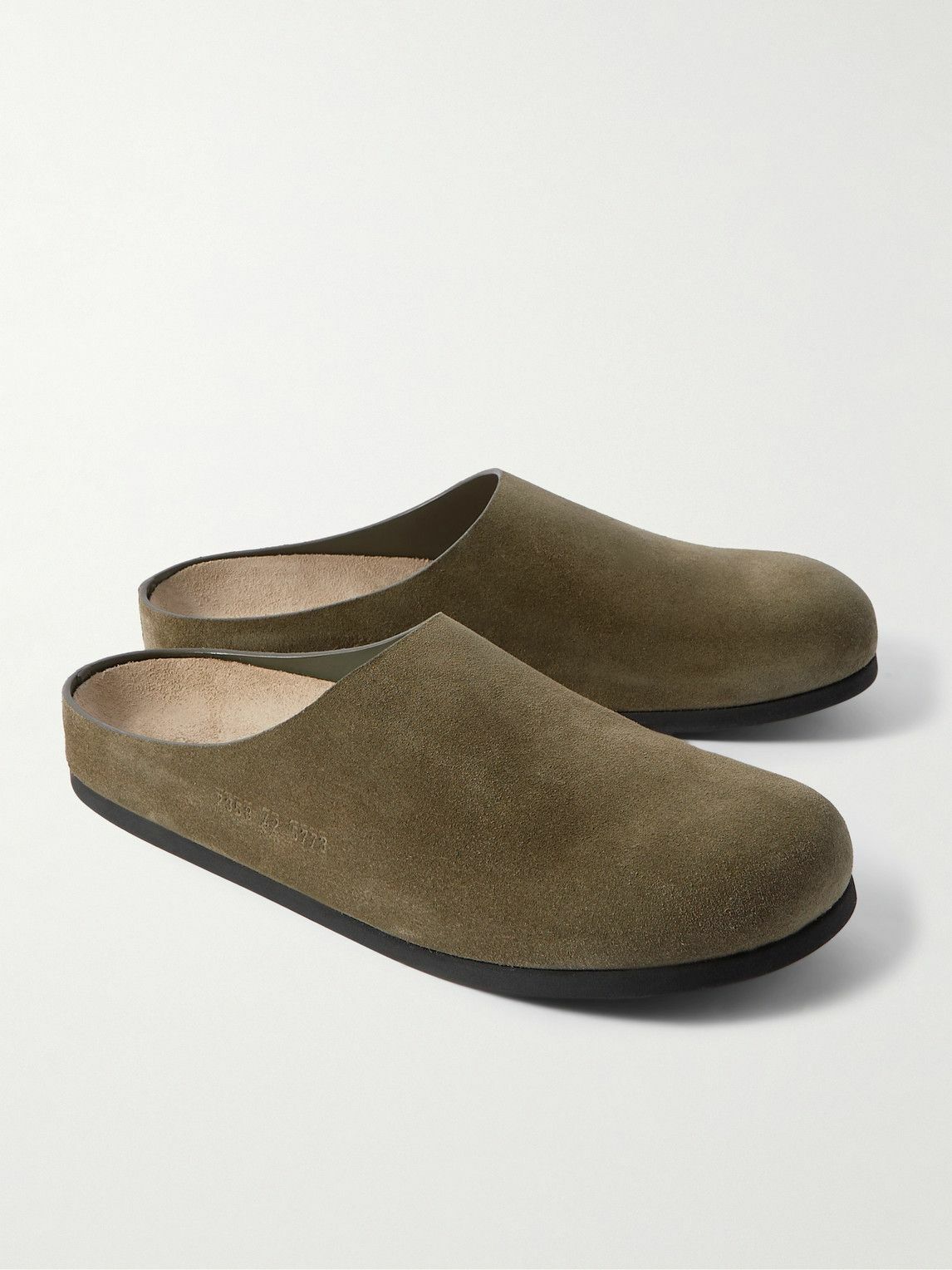 Common Projects - Logo-Debossed Suede Clogs - Green Common Projects
