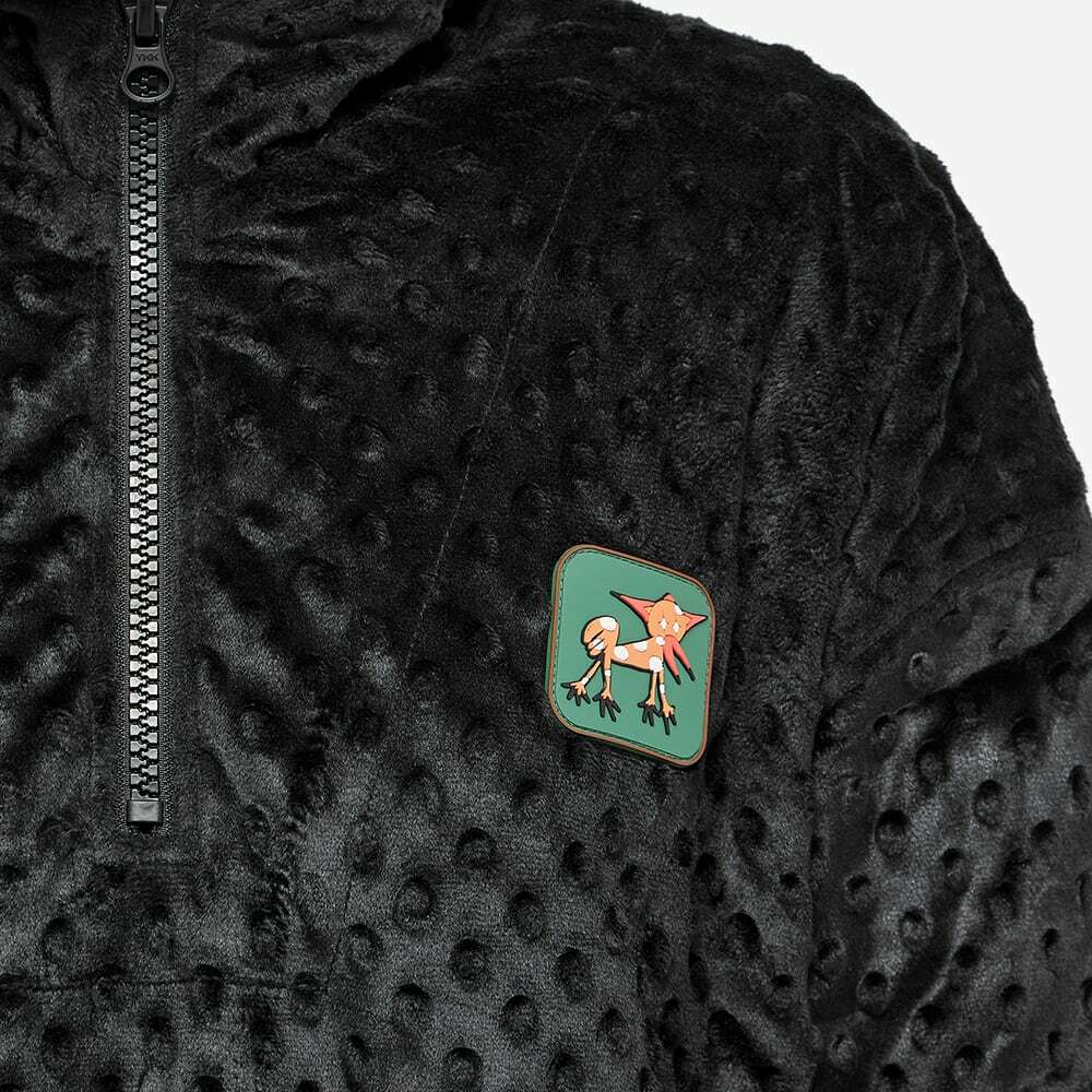 Brain Dead Women's Bubble Fur Mock Neck Fleece Jacket in Black Brain Dead