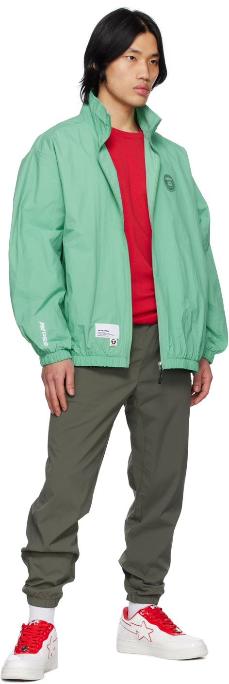 BAPE White & Red Patent Leather Sneakers A Bathing Ape