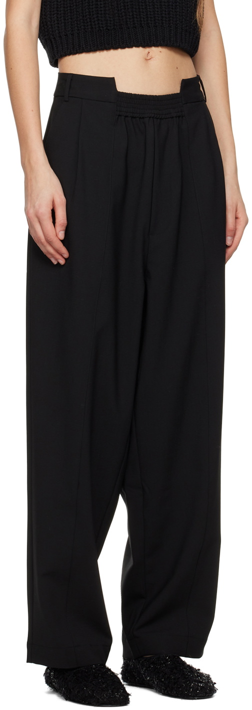 CORDERA Black Asymmetric Straight Trousers CORDERA