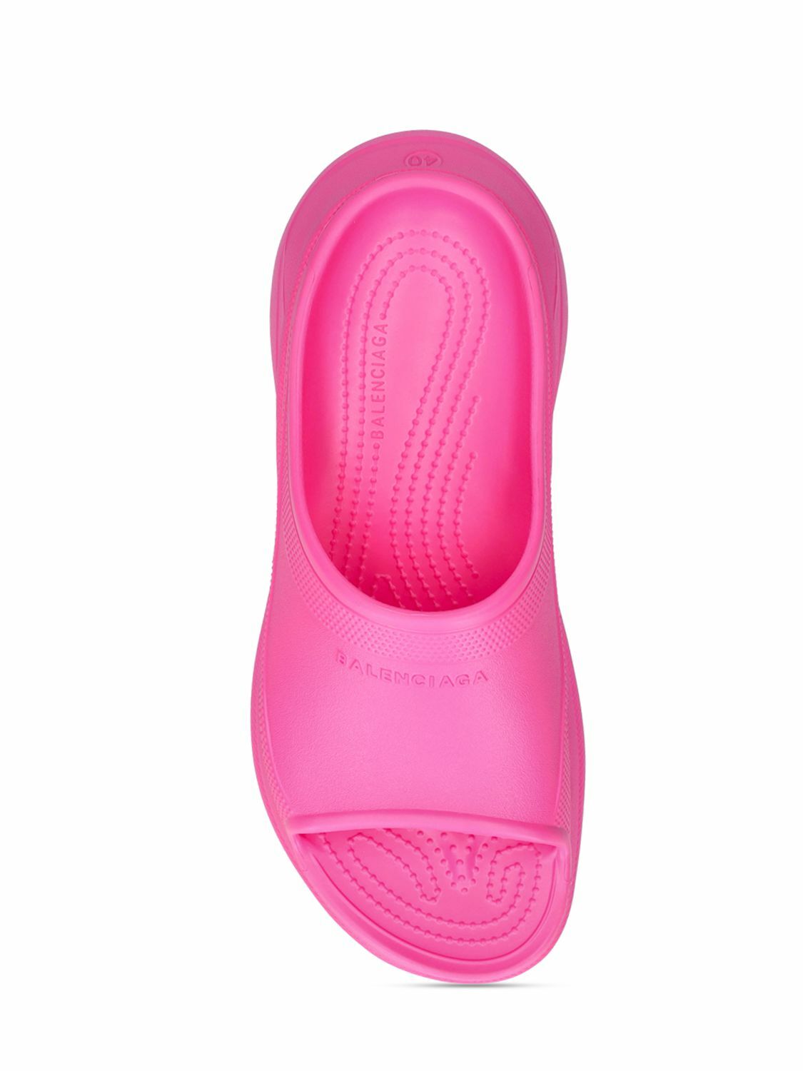 BALENCIAGA - 85mm Rubber Pool Slide Sandals Balenciaga