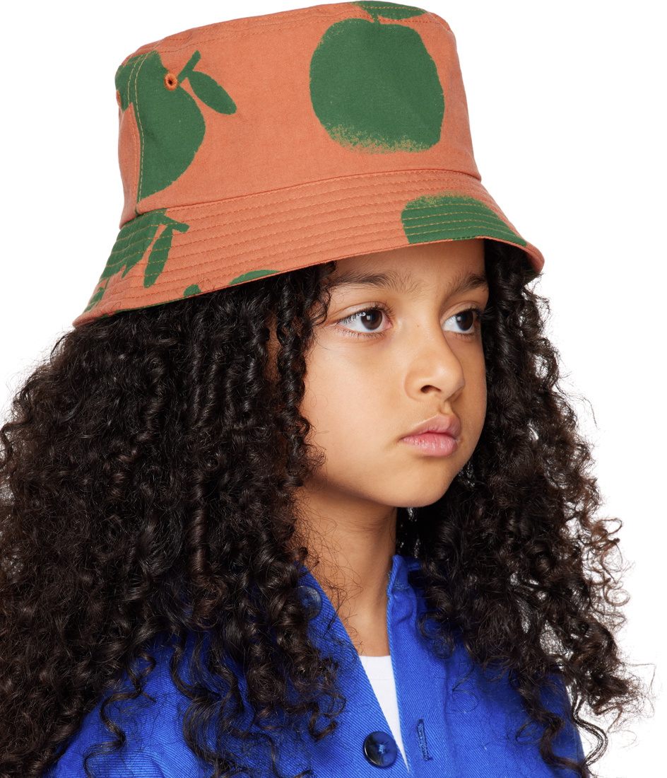 Jellymallow Kids Brown Apple Bucket Hat Jellymallow