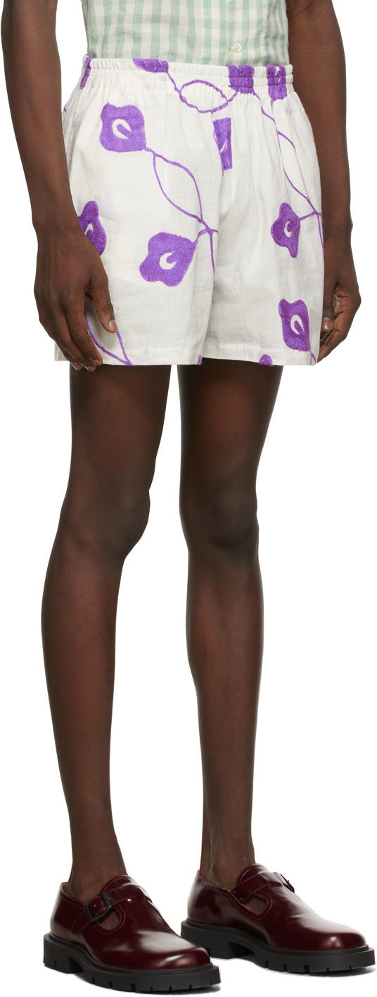 HARAGO White Jamun Shorts