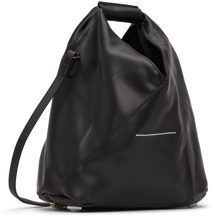 MM6 Maison Margiela Black Faux-Leather Triangle Bag MM6 Maison Margiela