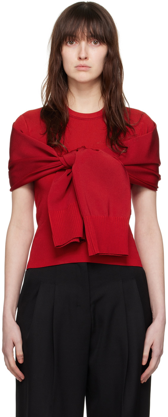 JACQUEMUS Red Les Sculptures 'Le haut Rica' Sweater Jacquemus