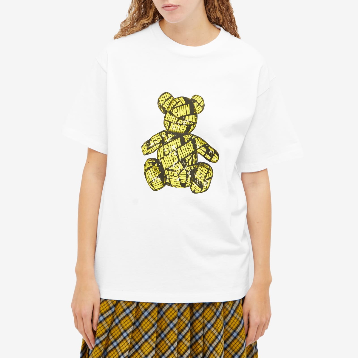 Aries Women's Taped Teddy T-Shirt in White ARIES