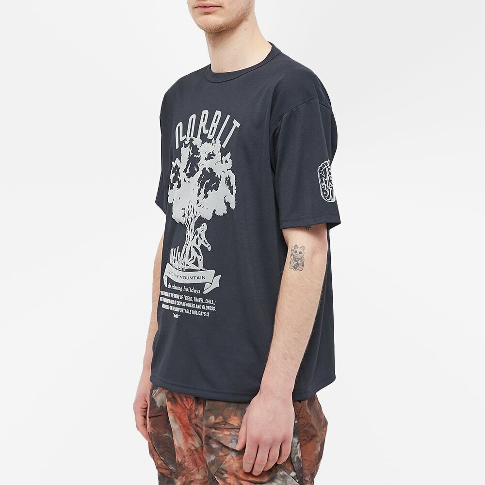 Norbit by Hiroshi Nozawa Men's Back Seam Print T-Shirt in Navy Norbit ...