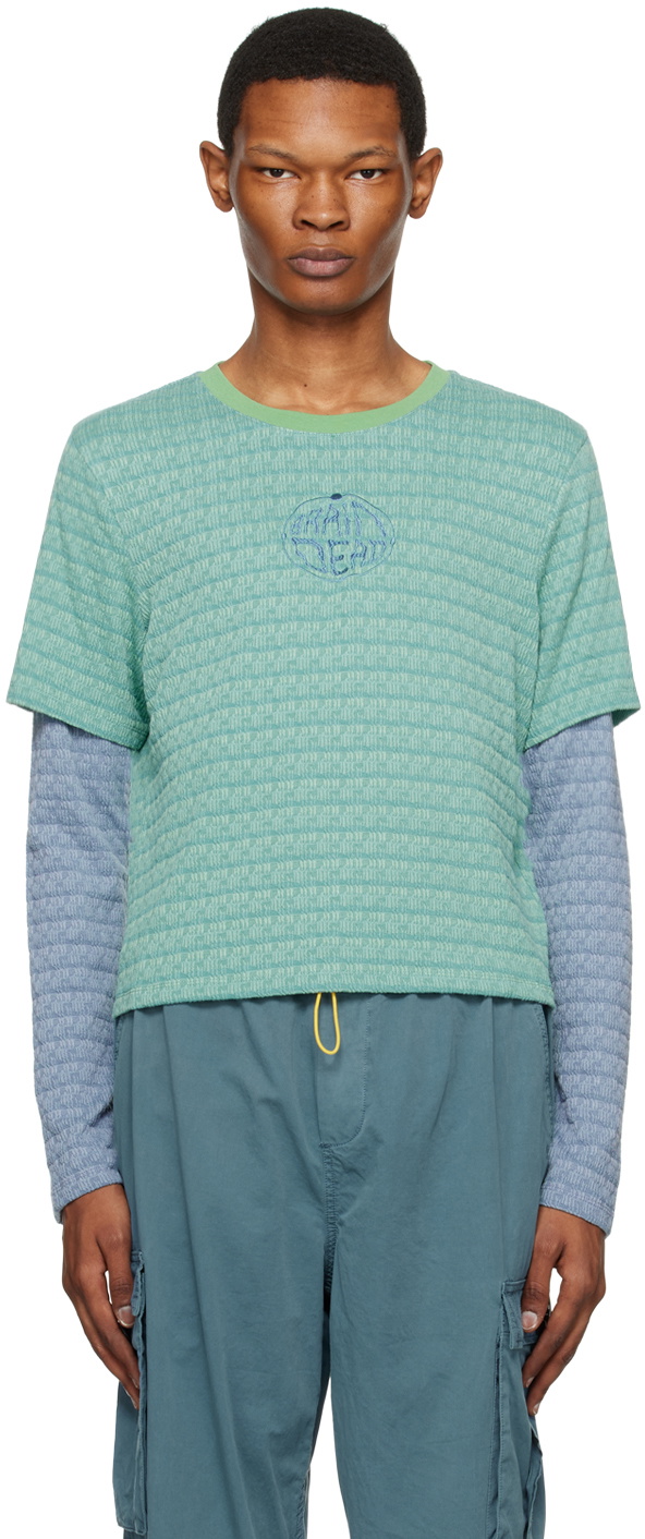 Brain Dead Blue Worldwide Baby Long Sleeve T-Shirt Brain Dead