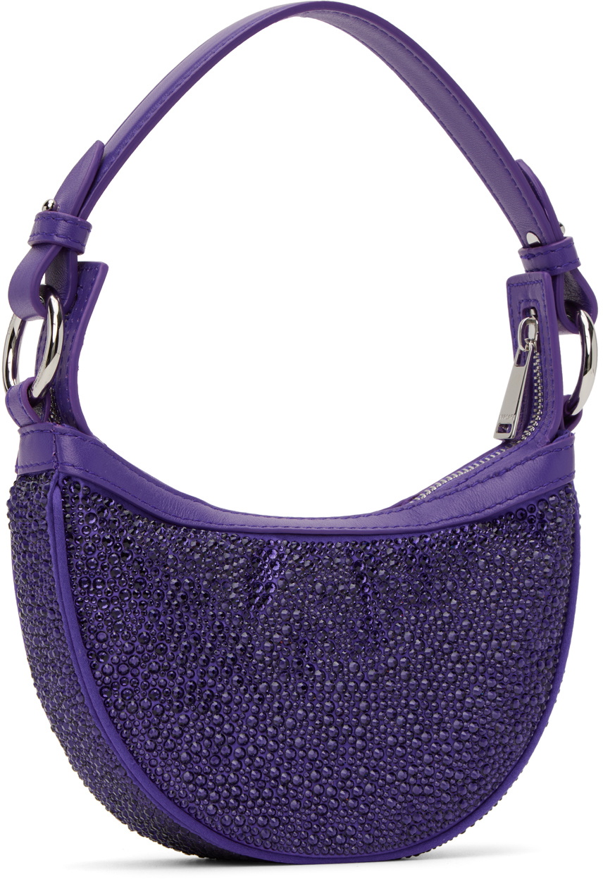 Versace Purple Mini Crystal Repeat Bag Versace